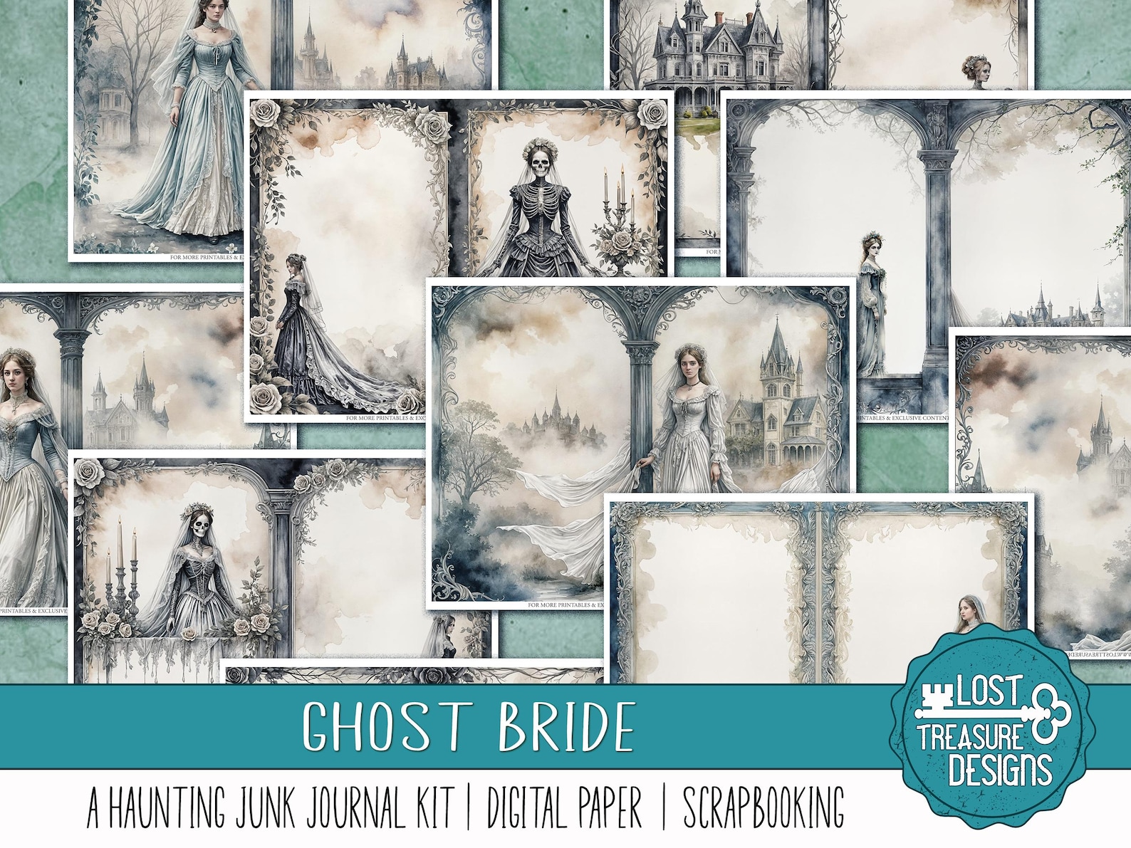 GHOST BRIDE: A Haunted Folio & Junk Journal Kit, Embellishments ...
