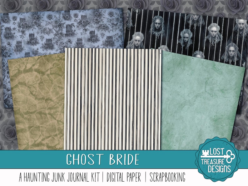 GHOST BRIDE: A Haunted Folio & Junk Journal Kit, Embellishments ...
