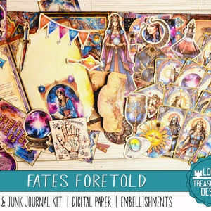 FATES FORETOLD: A Fortune Teller's Folio, Junk Journal Kit, Papercraft ...