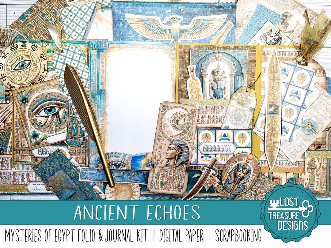 ANCIENT ECHOES: Mysteries of Egypt Folio & Junk Journal, Embellishments ...