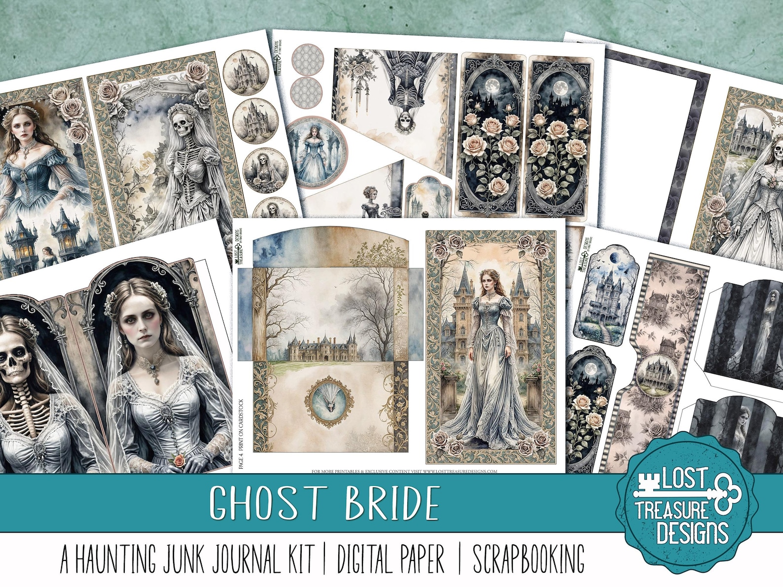 GHOST BRIDE: A Haunted Folio & Junk Journal Kit, Embellishments ...