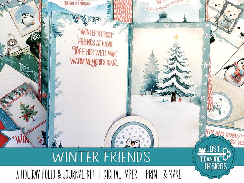 WINTER FRIENDS: A Holiday Folio & Junk Journal Kit, Papercraft ...