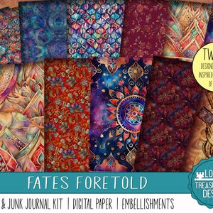 FATES FORETOLD: A Fortune Teller's Folio, Junk Journal Kit, Papercraft ...