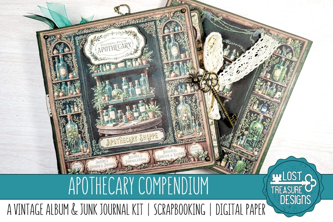 APOTHECARY COMPENDIUM: an Herbal Album & Junk Journal Kit ...