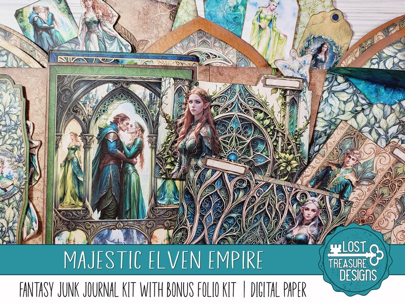MAJESTIC ELVEN EMPIRE: Fantasy Junk Journal Kit With Bonus Folio Kit ... MAJESTIC ELVEN EMPIRE: Fantasy Junk Journal Kit With Bonus Folio Kit ...