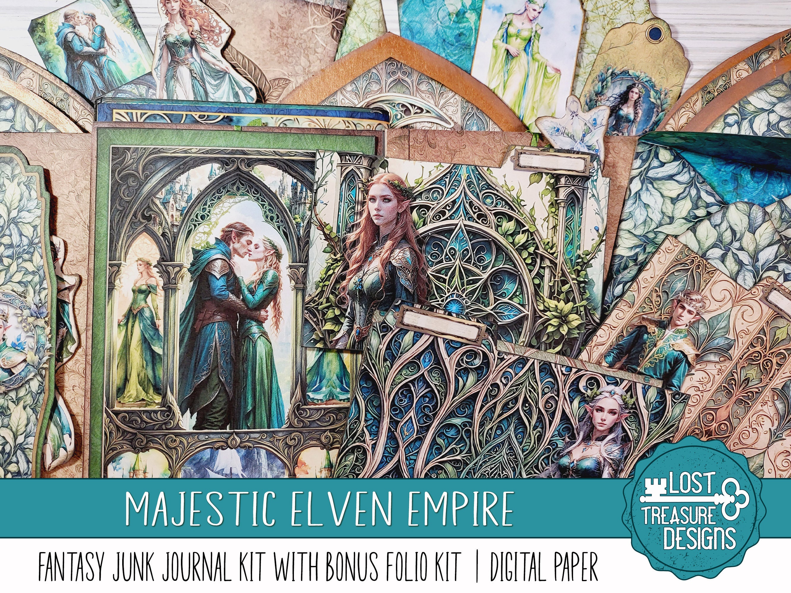 MAJESTIC ELVEN EMPIRE: Fantasy Junk Journal Kit With Bonus Folio Kit ...