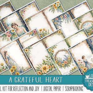 A GRATEFUL HEART: A Journal Kit for Reflection & Joy, Papercraft ...