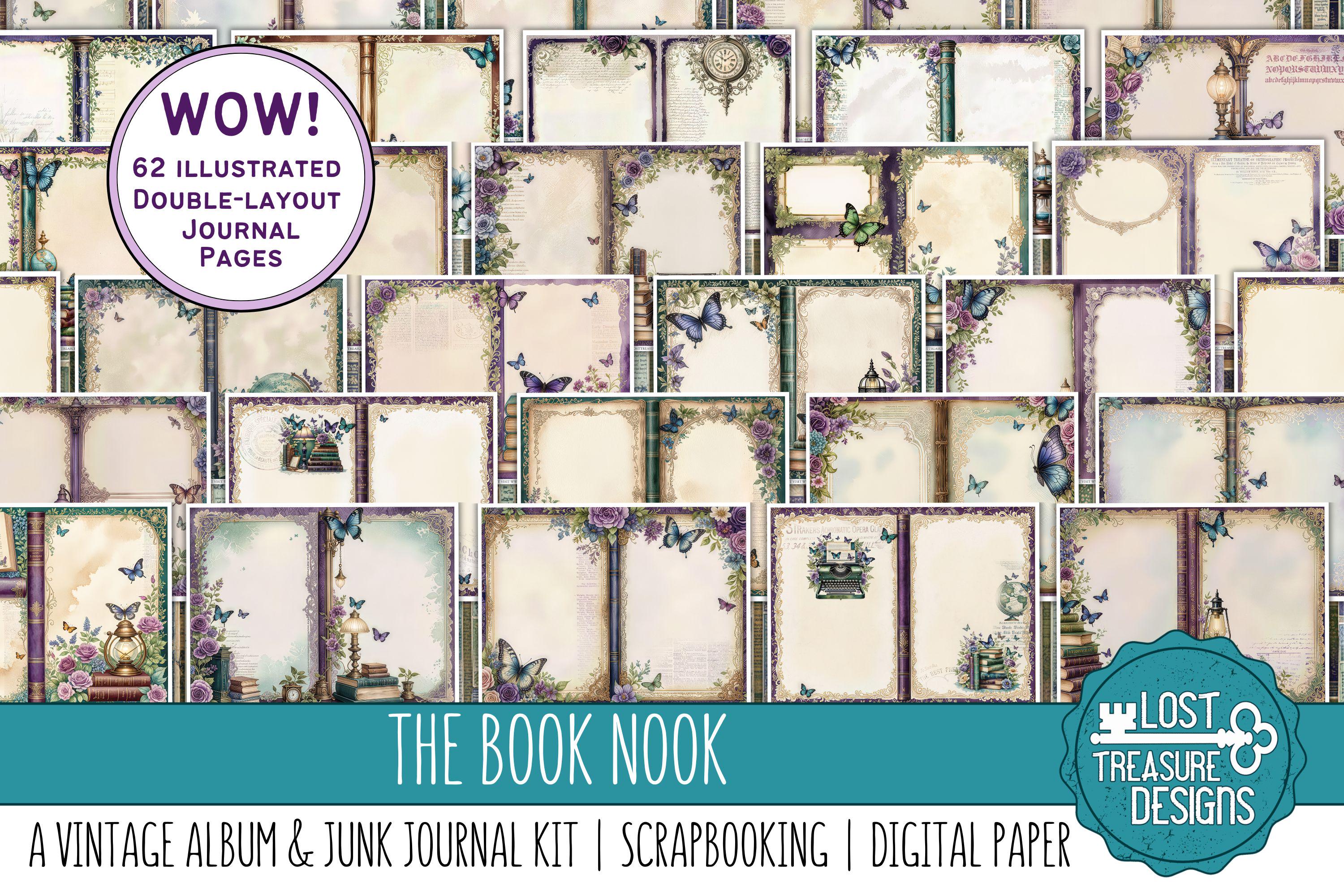 THE BOOK NOOK: A Vintage Library Album & Junk Journal Kit ...