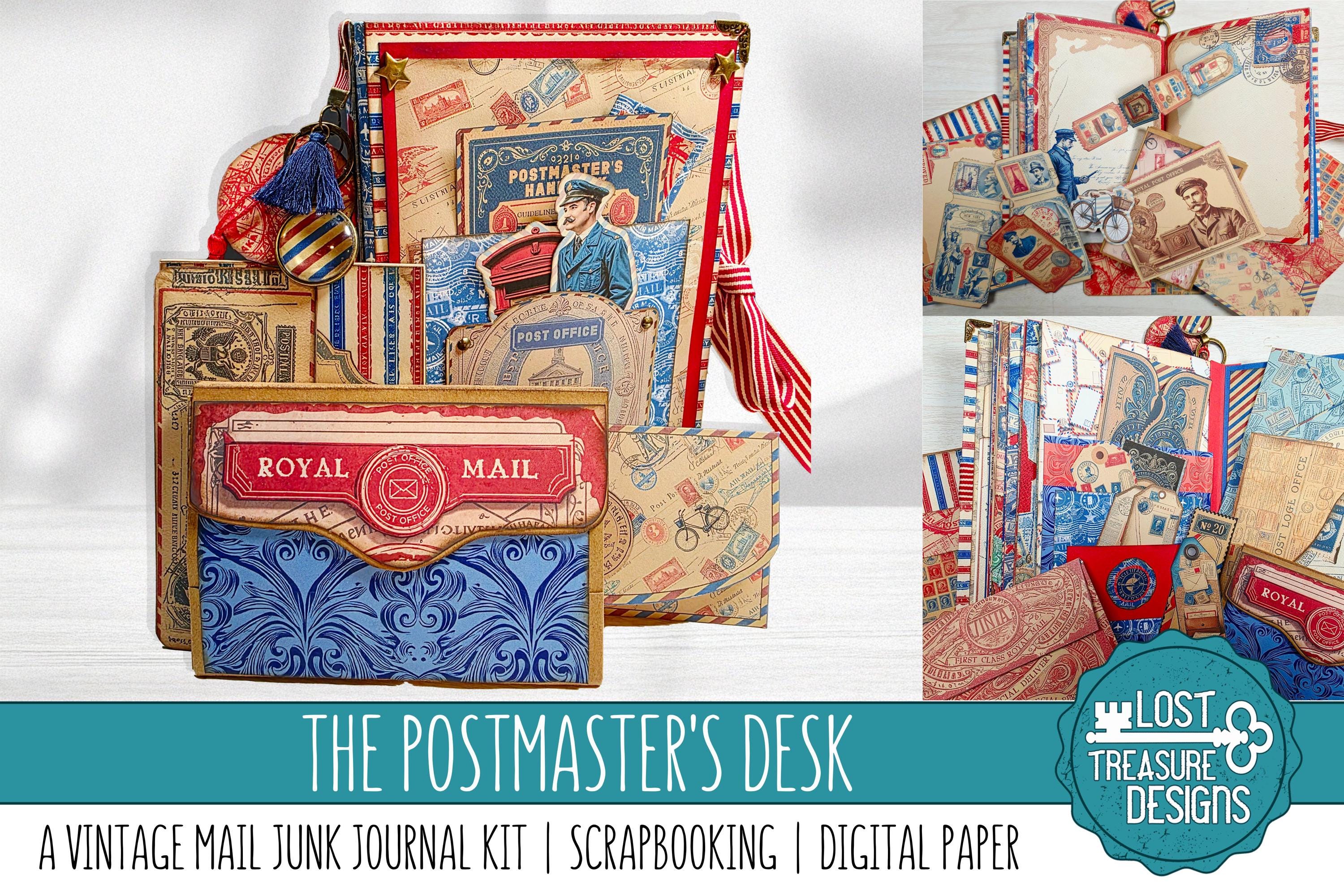 THE POSTMASTER'S DESK: A Vintage Mail Junk Journal Kit, Scrapbooking ...