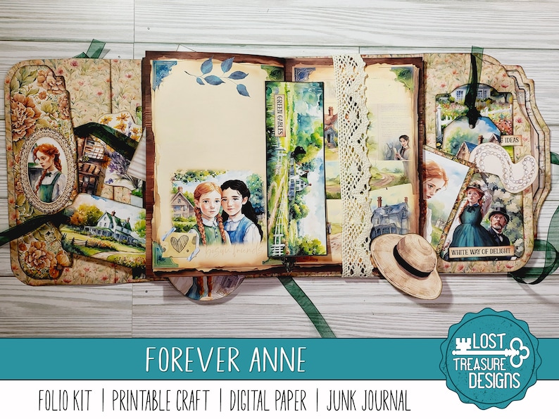 FOREVER ANNE Loaded Folio With Junk Journal, Printable Kit With ...
