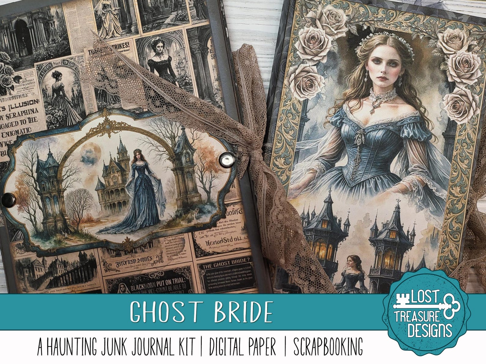 GHOST BRIDE: A Haunted Folio & Junk Journal Kit, Embellishments ...