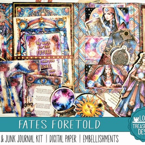 FATES FORETOLD: A Fortune Teller's Folio, Junk Journal Kit, Papercraft ...