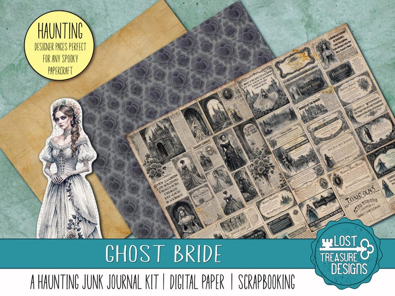 GHOST BRIDE: A Haunted Folio & Junk Journal Kit, Embellishments ...