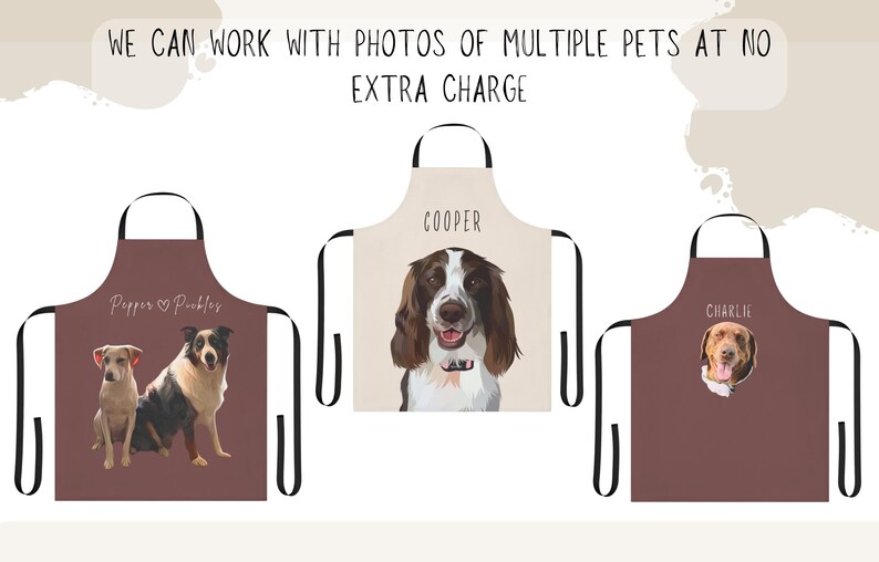 Personalized Pet Portrait Apron: Custom Dog or Cat Chef Gift - Etsy