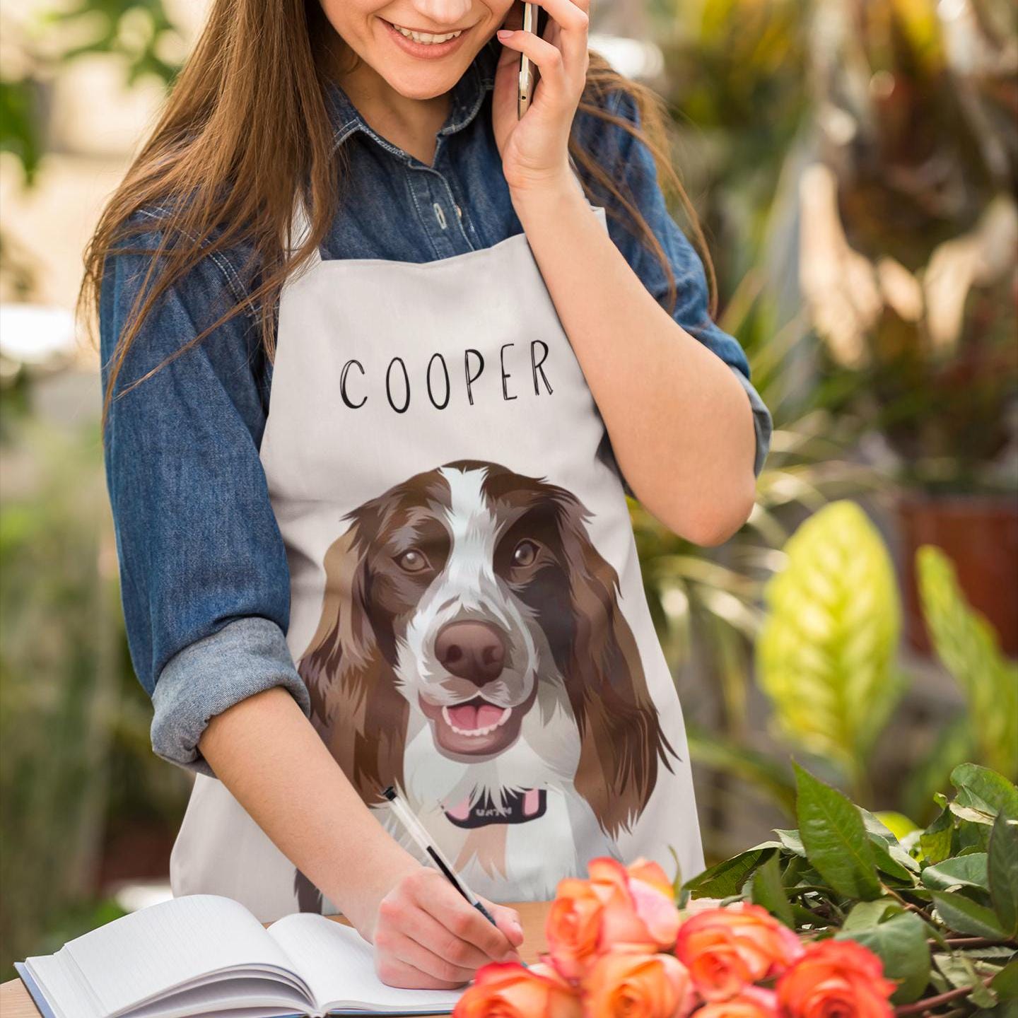 Personalized Pet Portrait Apron: Custom Dog or Cat Chef Gift - Etsy