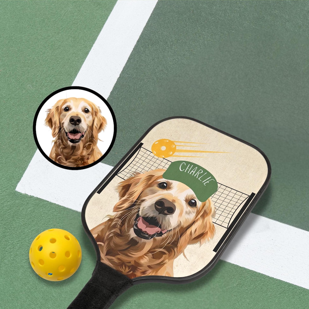 Custom Pet Photo Pickleball Set: Dog & Cat Memorial Gift - Etsy