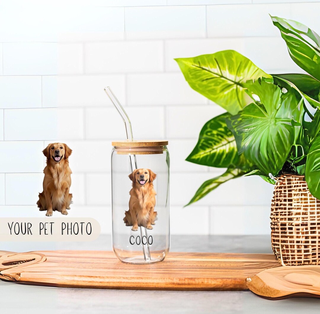 Custom Golden Retriever Halloween Glass With Bamboo Lid: Dog Dad ...