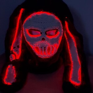 Black Fur Bunny Ski Mask Crochet - Etsy