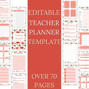 Teacher Planner Printable | Lesson Planner| 2024-2025 School Calendar ...