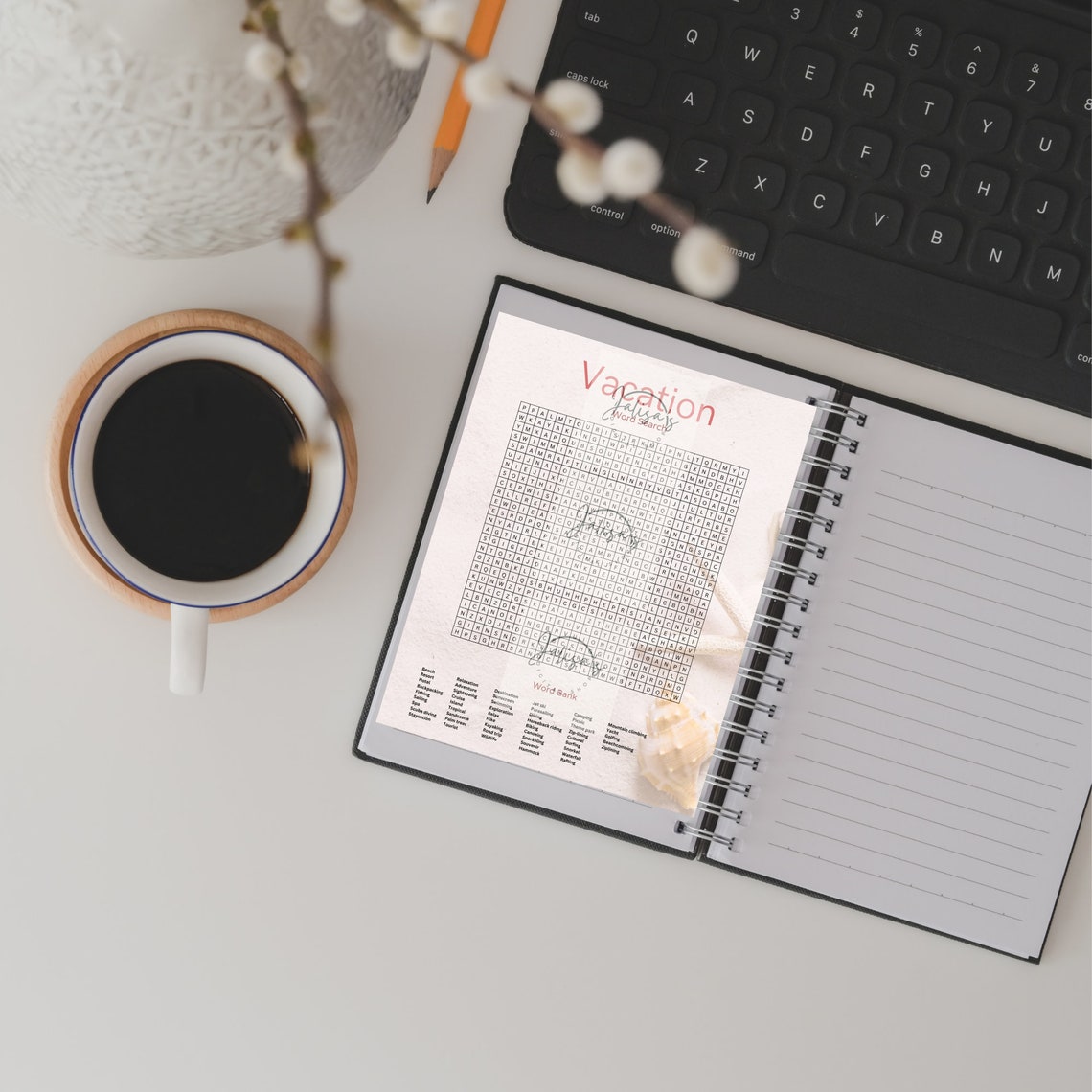 Vacation Theme Digital Word Search | Word Search for Adults | Word ...