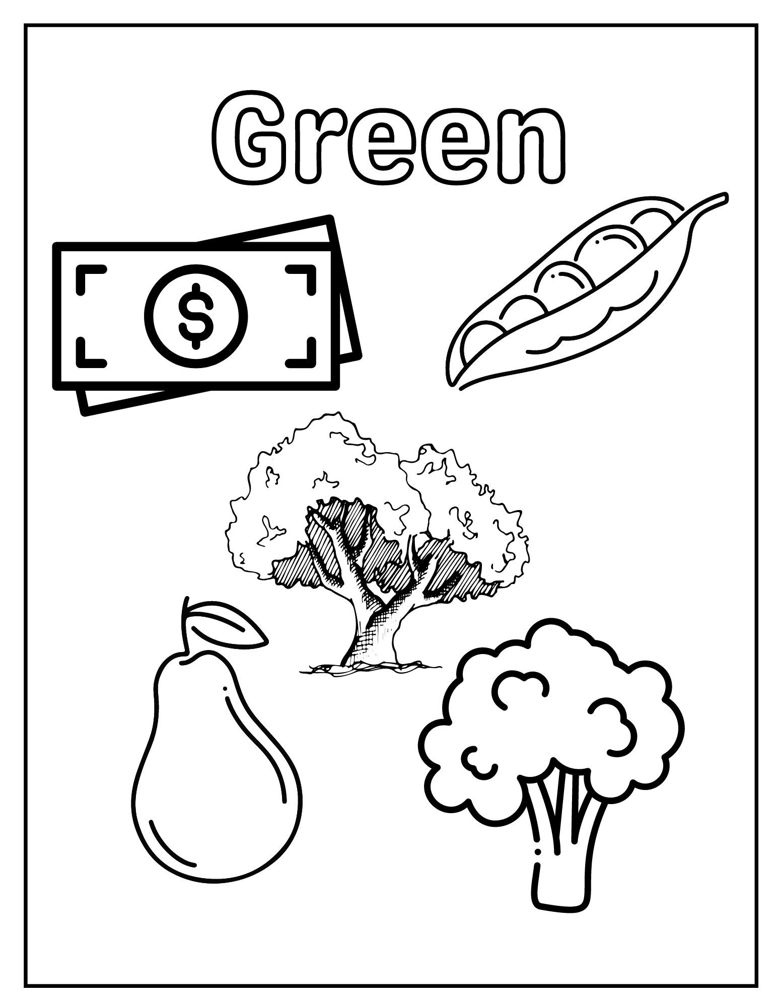 Colors Theme Coloring Pages: Summer Kids Activity (PDF & PNG) - Etsy