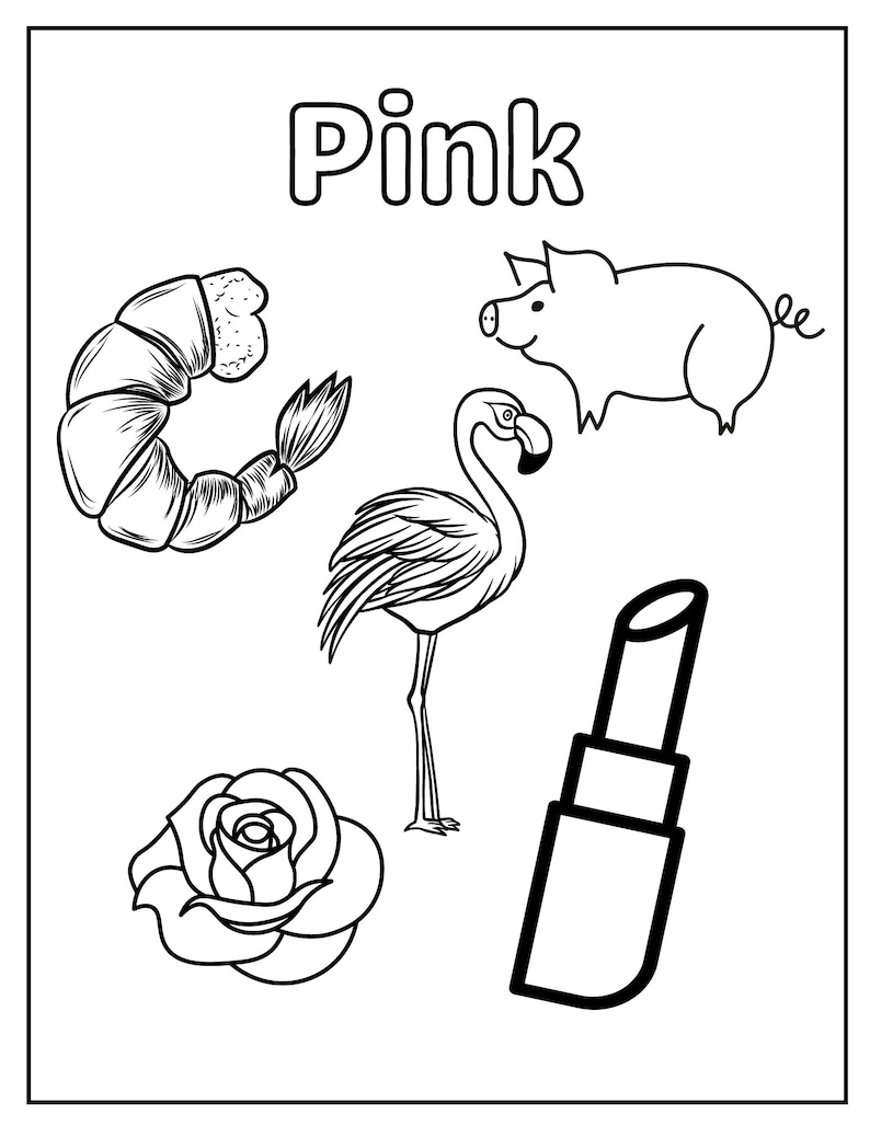 Colors Theme Coloring Pages: Summer Kids Activity (PDF & PNG) - Etsy