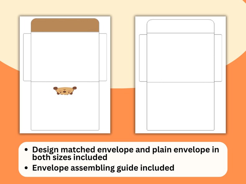Cute Capybara Printable Stationary With Envelopes, Lined and Unlined ...