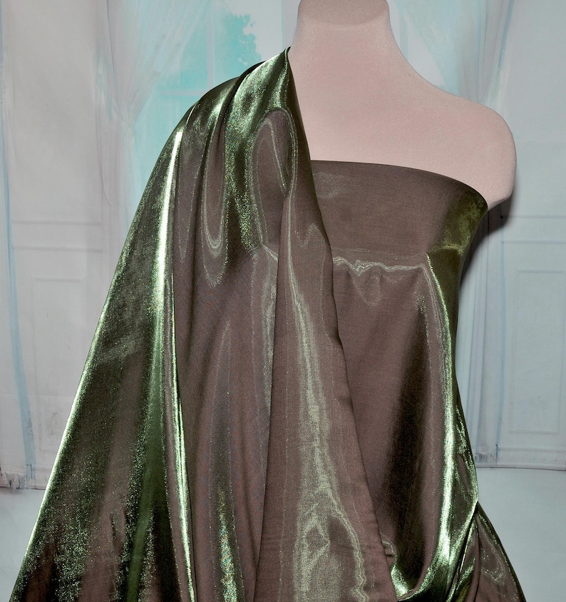 Shimmer Satin Fabric MING GREEN 1 YD Bridal Drapery. Formal - Etsy