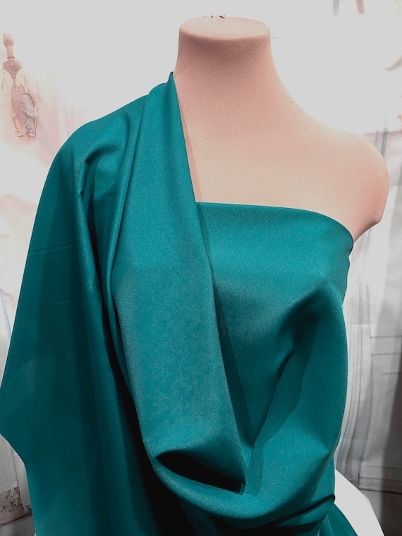 Pongee Polyester Lining Fabric Teal 60 used for lining garments home decor crafts costumes