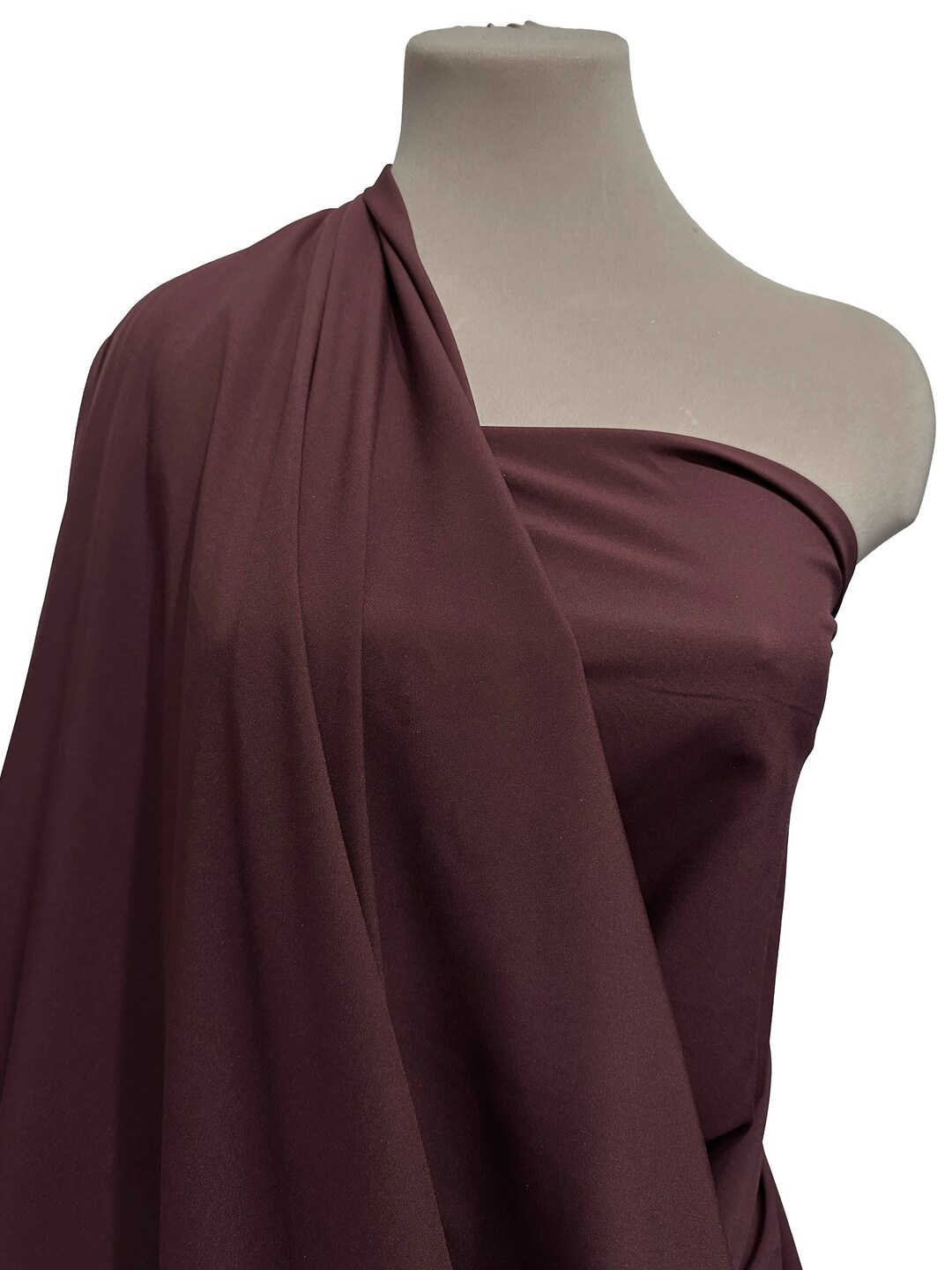 Mechanical Stretch Polyester Lining Fabric BORDEAUX .. 60" ... Used for ...