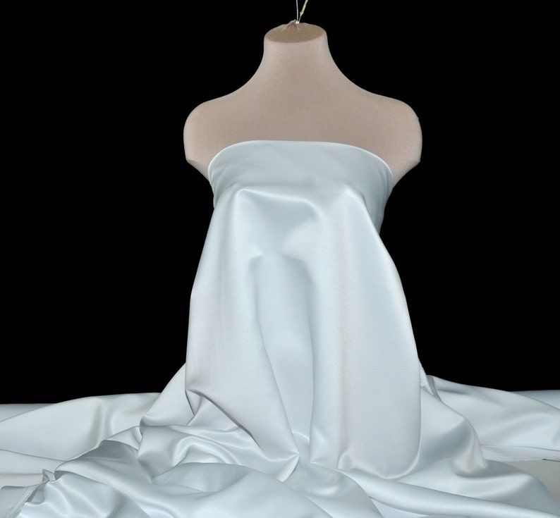 Duchess Satin Fabric 60 White Bridal Formal Etsy