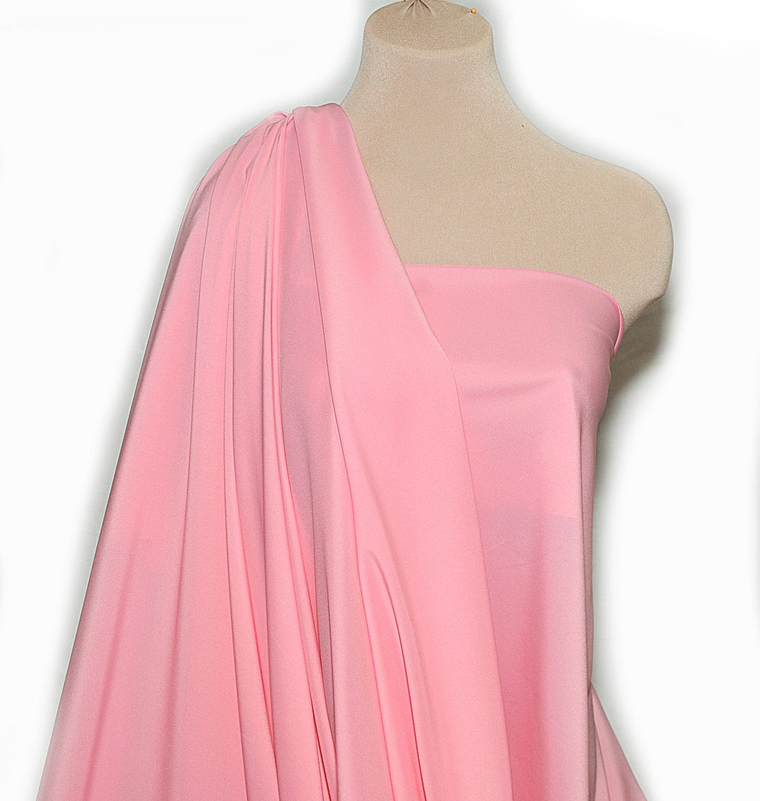 Stretch Polyester Lining Fabric PARIS PINK .. 45" ... Used for Lining ...