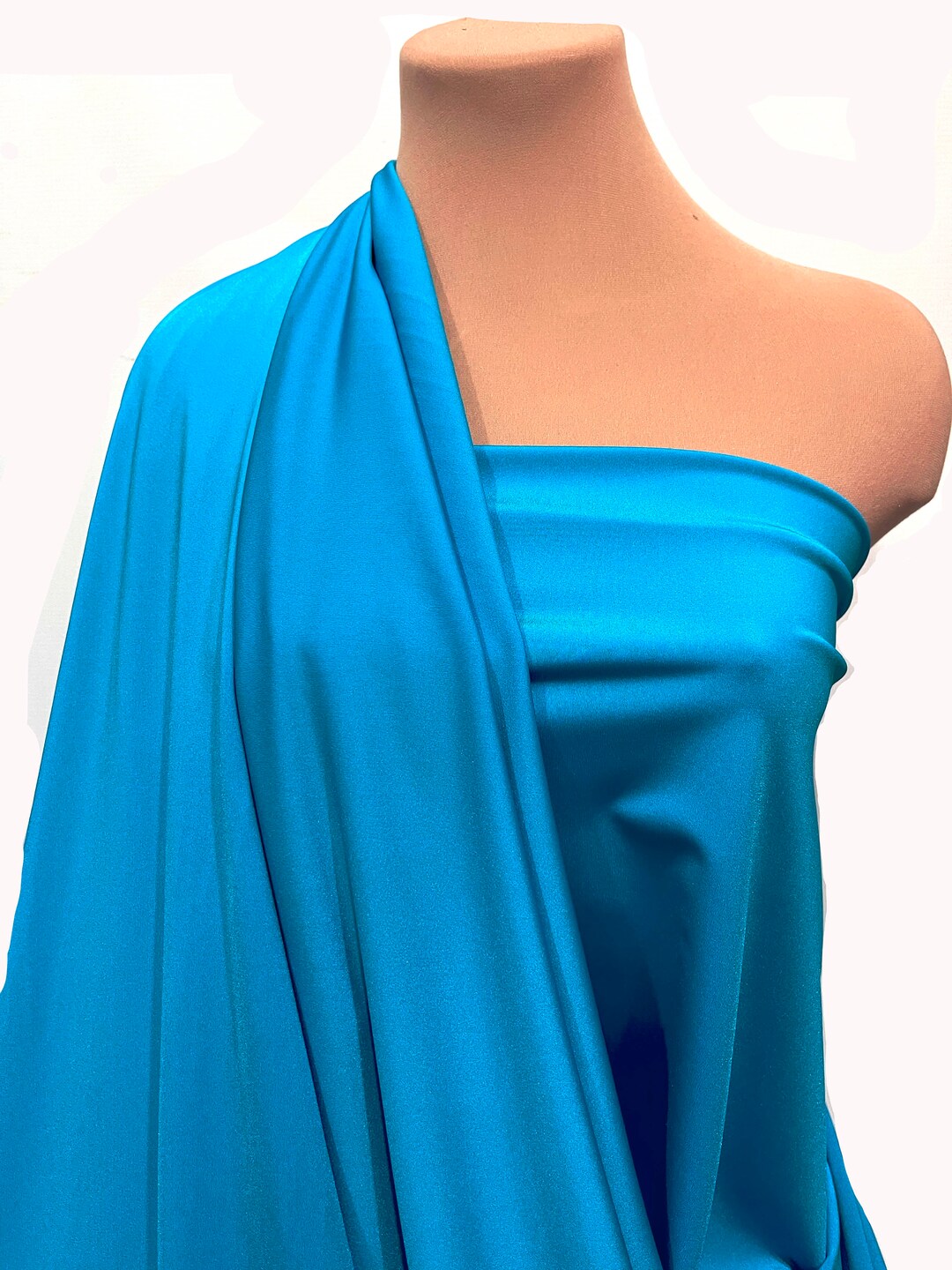 Milliskin Spandex Fabric Turquoise .. 4 Way Stretch... Dance, Pageant ...