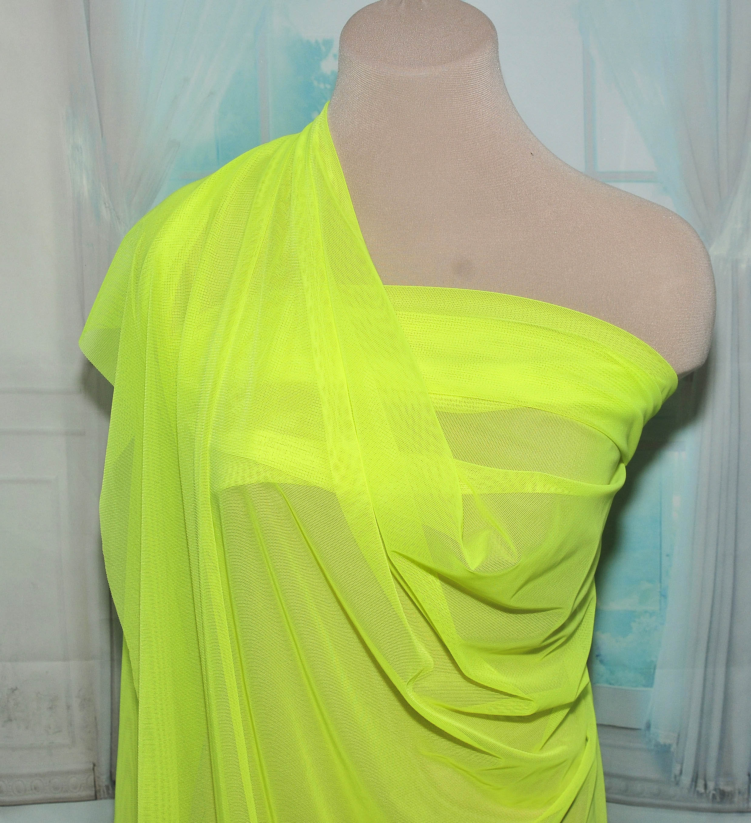 Power mesh stretch fabric semi sheer 4 ways stretch..Neon | Etsy