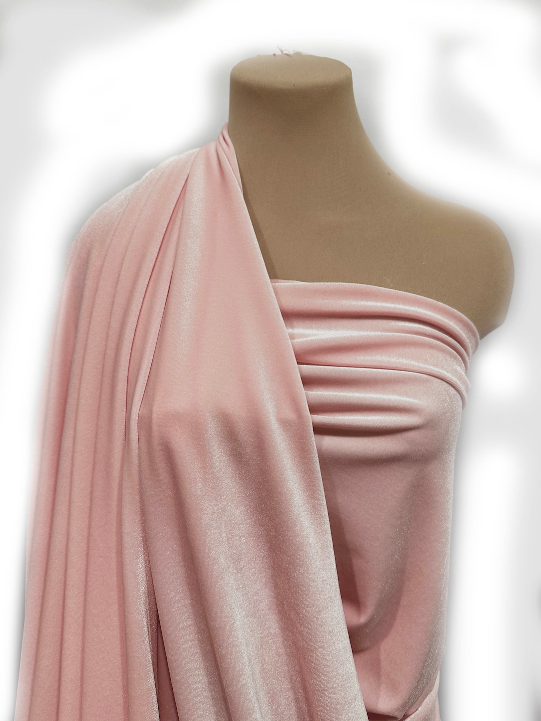 Stretch Spandex Velvet Color BABY PINK . 4 Ways Stretch..formal Wear ...