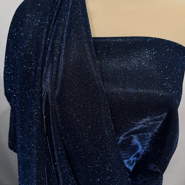 Blue Lurex Fabric - Etsy