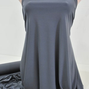 Dark Grey ITY Solid Stretch Spandex Fabric 58" Wide Used for Leggings ...