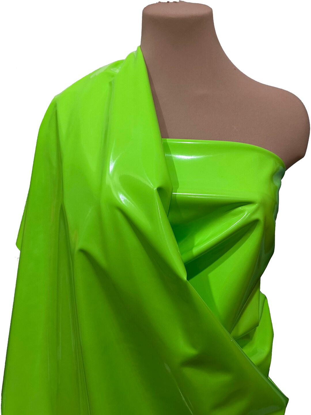 Stretch Pu Coated Pleather 4 WAYS NEON LIME 56" Crafts, Costumes ...
