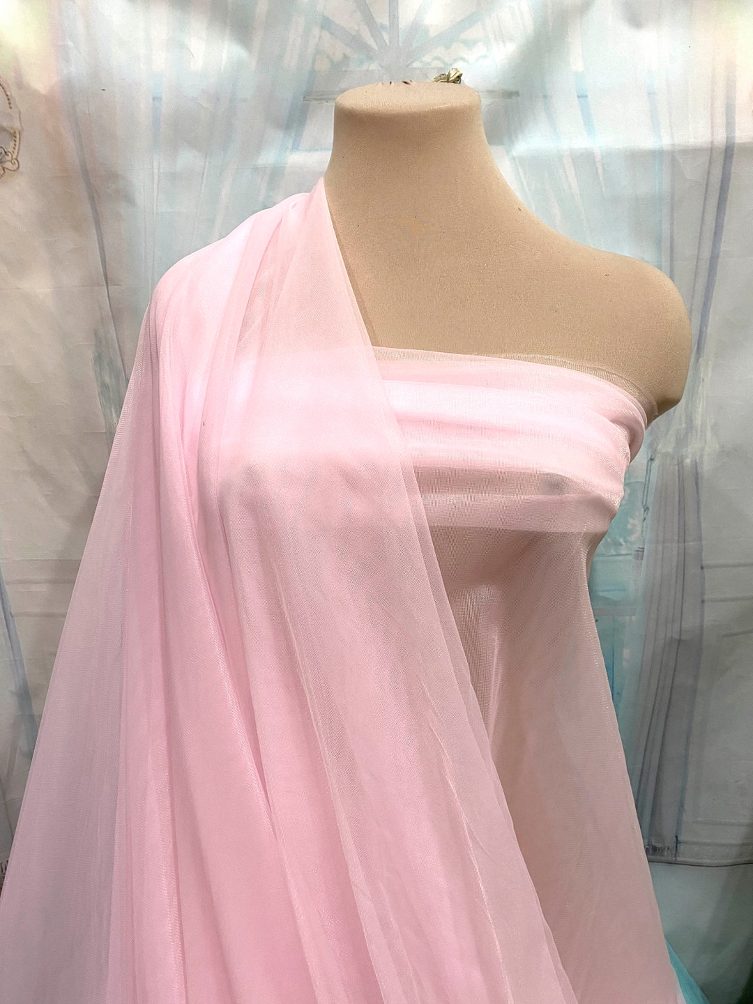 Sweetheart Pink Tricot Nylon Knit.. 108 " Wide..sheer, Lightweight ...