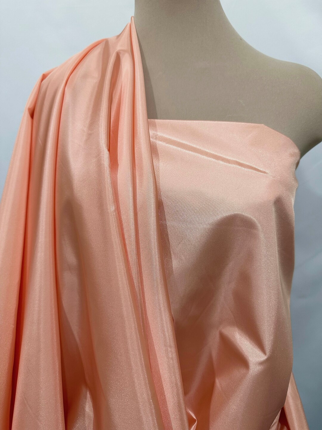 Bridal Taffeta Color Shrimp 58" Wide.. 100% Polyester..fabric.. Wedding ...