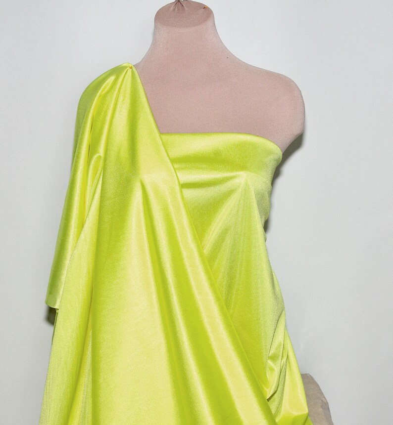 Nylon Tricot Stretch Fabric 40 Denier Neon Yellow . . - Etsy