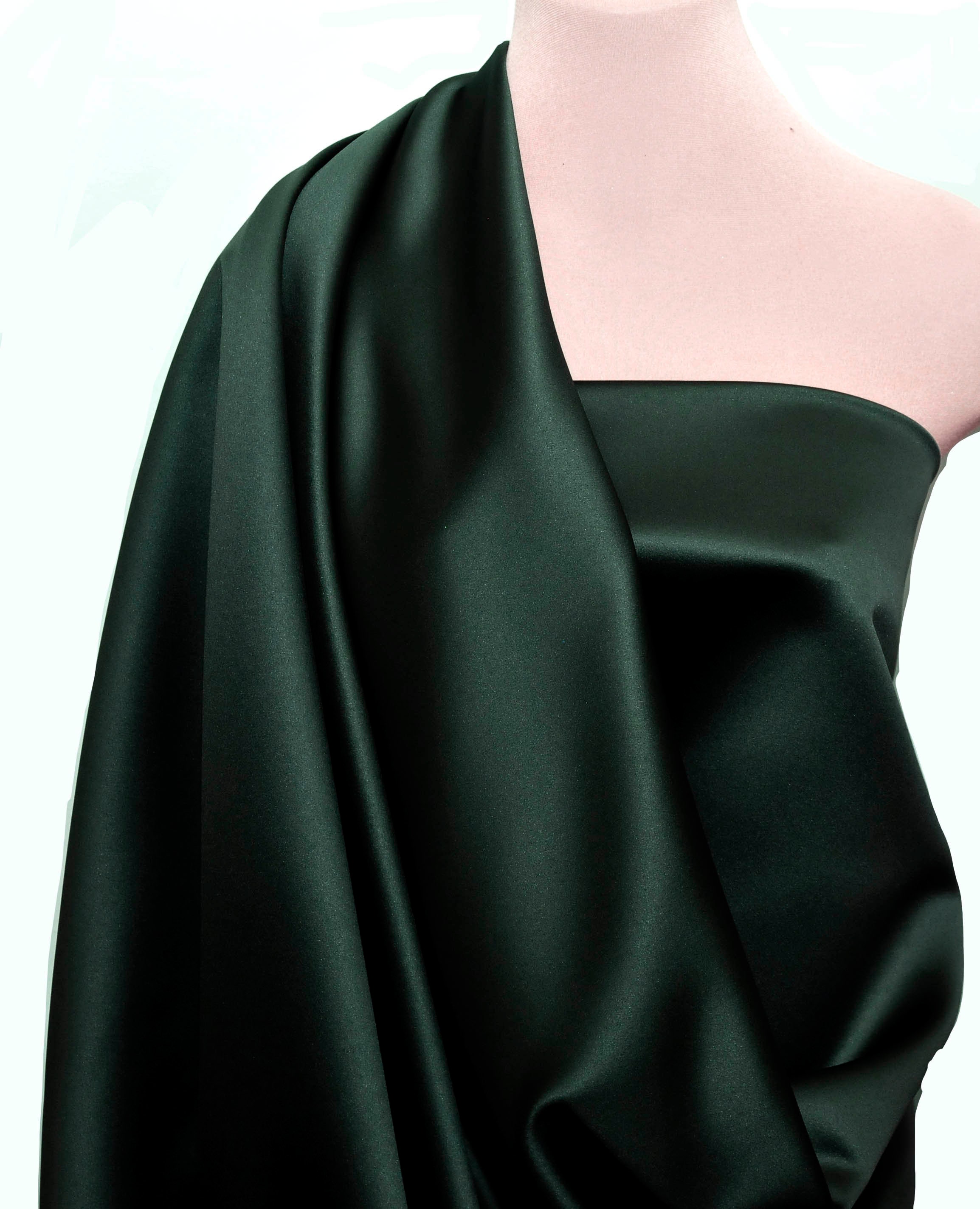 Dark Green Poly Satin Fabric - Etsy