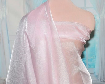 Sparkle Organza Fabric Shocking Pink 45 Wide Sheer | Etsy