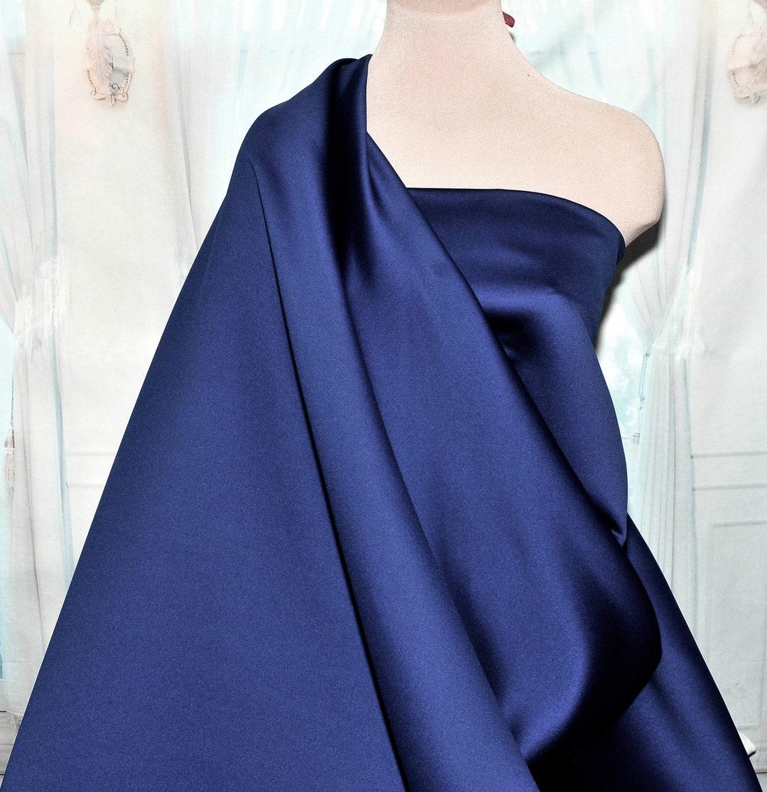 Heavy Matte Satin..royal Blue 60" Wide.. Poly... Bridal, Formal ...