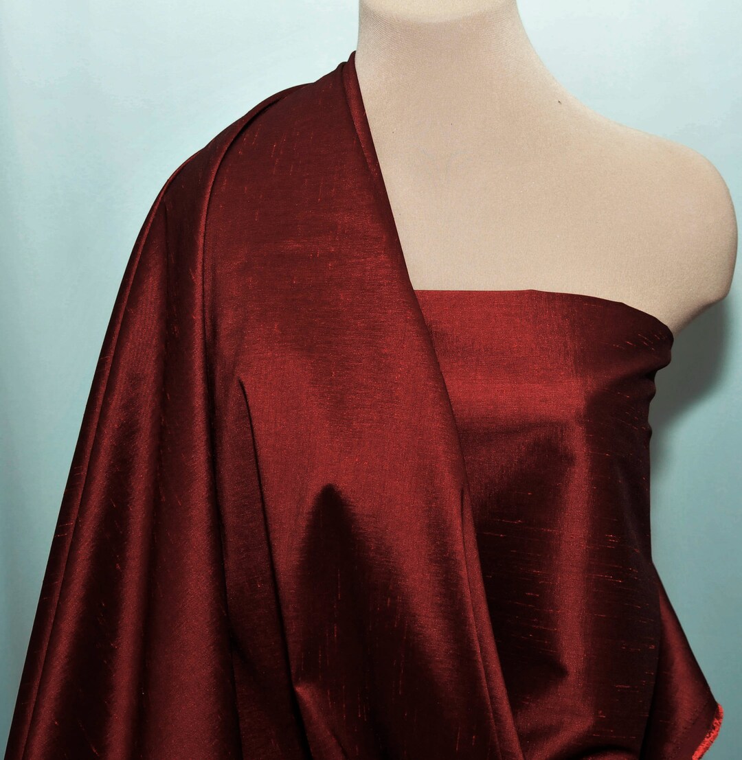 Stretch Shantung Ruby Red 58" Sold by the Yard Wedding, Western Shirts ...