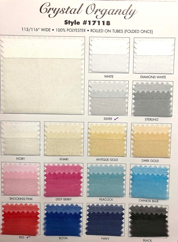 Crystal Organza /organdy 100% Polyester Sheer Fabric 115/116 | Etsy
