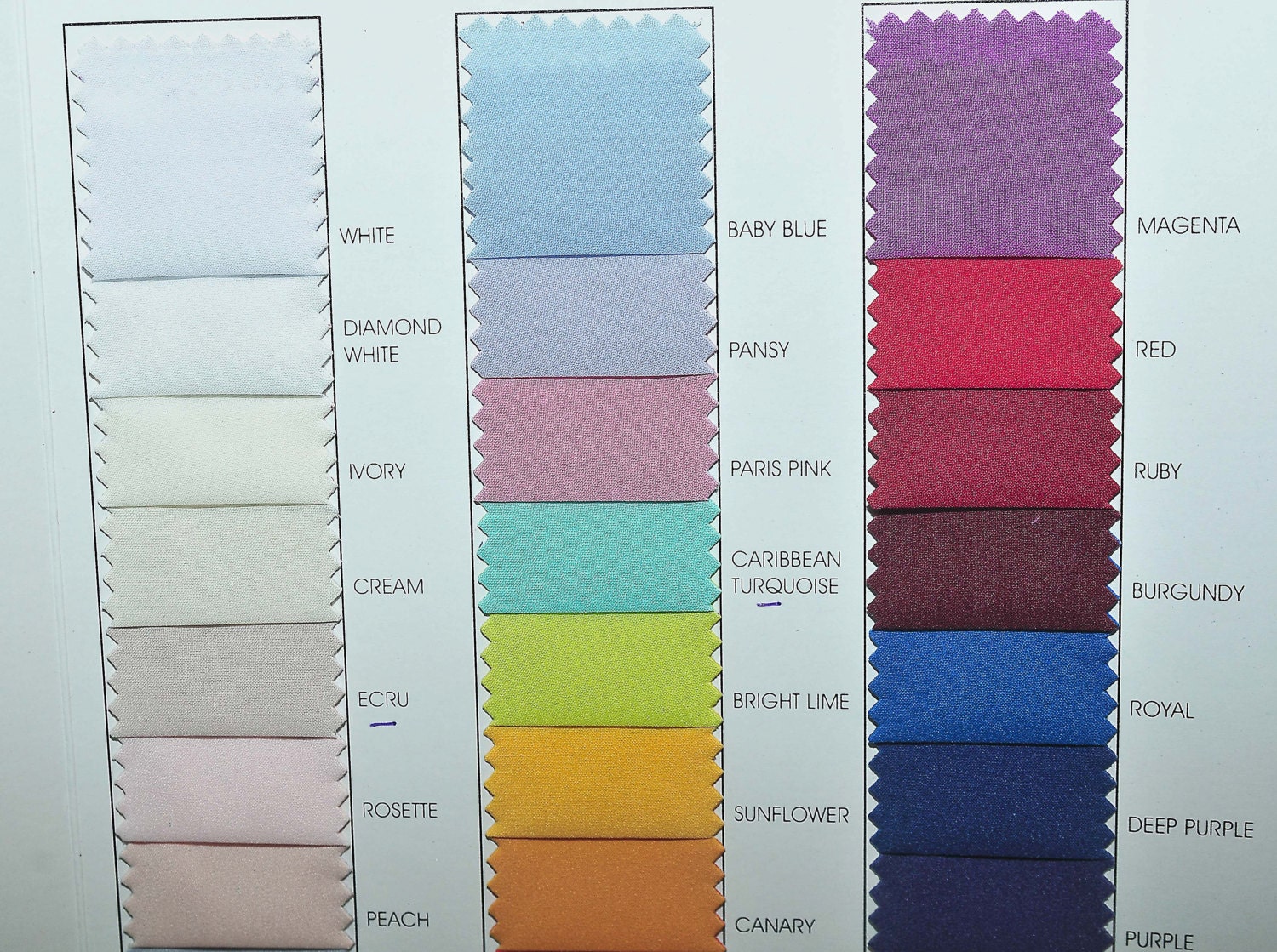 Bright Color Chart
