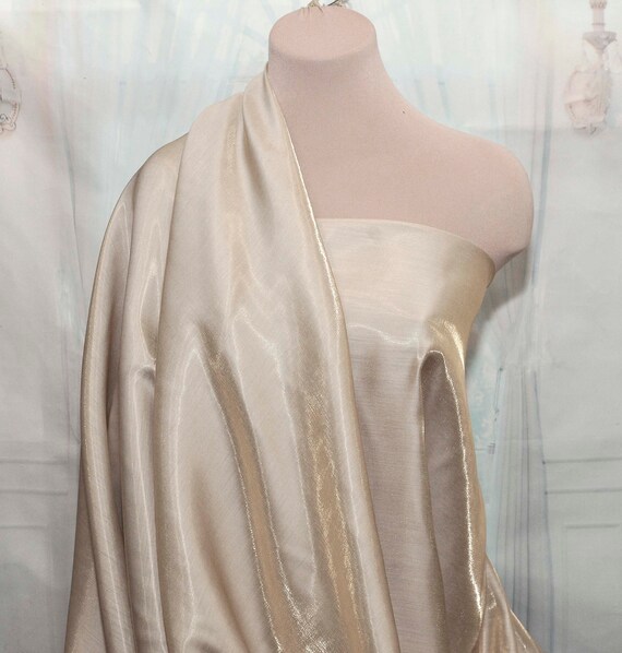 Shimmer Satin Fabric Bright /gold 1 YD Bridal Drapery. | Etsy