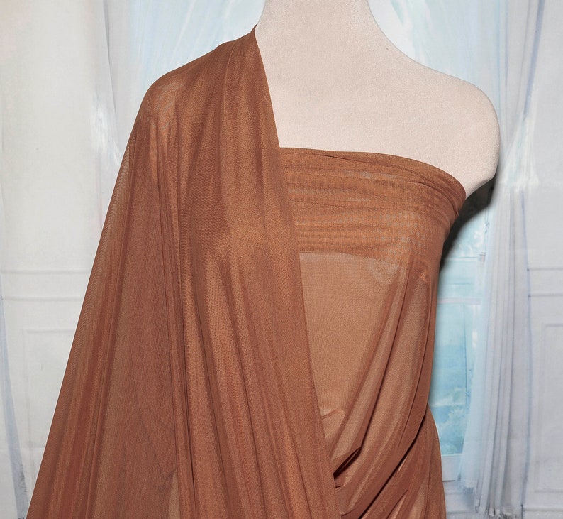 COPPER Power Mesh Stretch Fabric, Semi Sheer, 4 Ways Stretch.. Dance ...