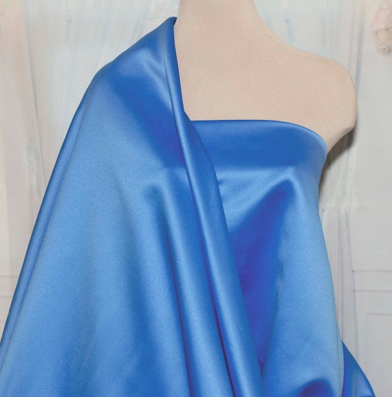 Heavy Matte Satin..Sapphire blue 60 wide.. poly... | Etsy